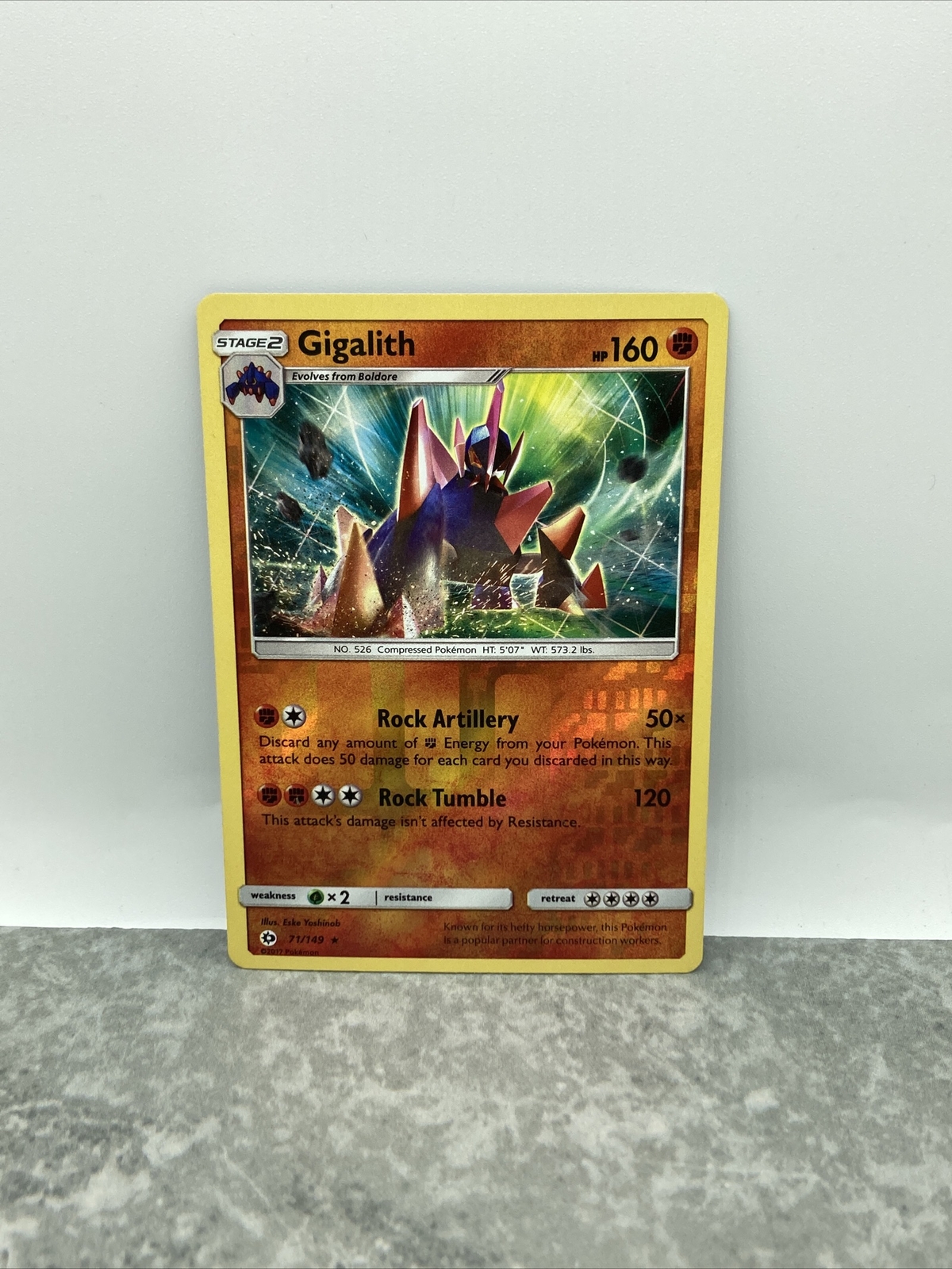 2017 POKEMON GIGALITH 71/149 SUN & MOON REVERSE RARE HOLO NEAR MINT | eBay