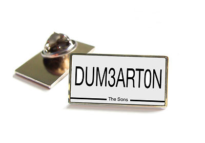 DUMBARTON NUMBER PLATE STYLE LAPEL PIN BADGE TIE TACK GIFT | eBay