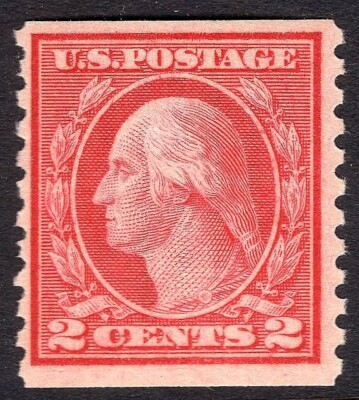 #492 F-VF MNH OG TYPE III 2¢ George Washington COIL STAMP (REM #492-4 ...