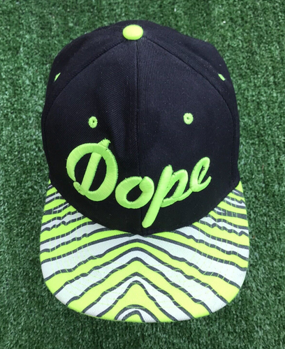 Dope MJ Hat Cap Neon Green and Black Adjustable Very Unusual and Fun ...