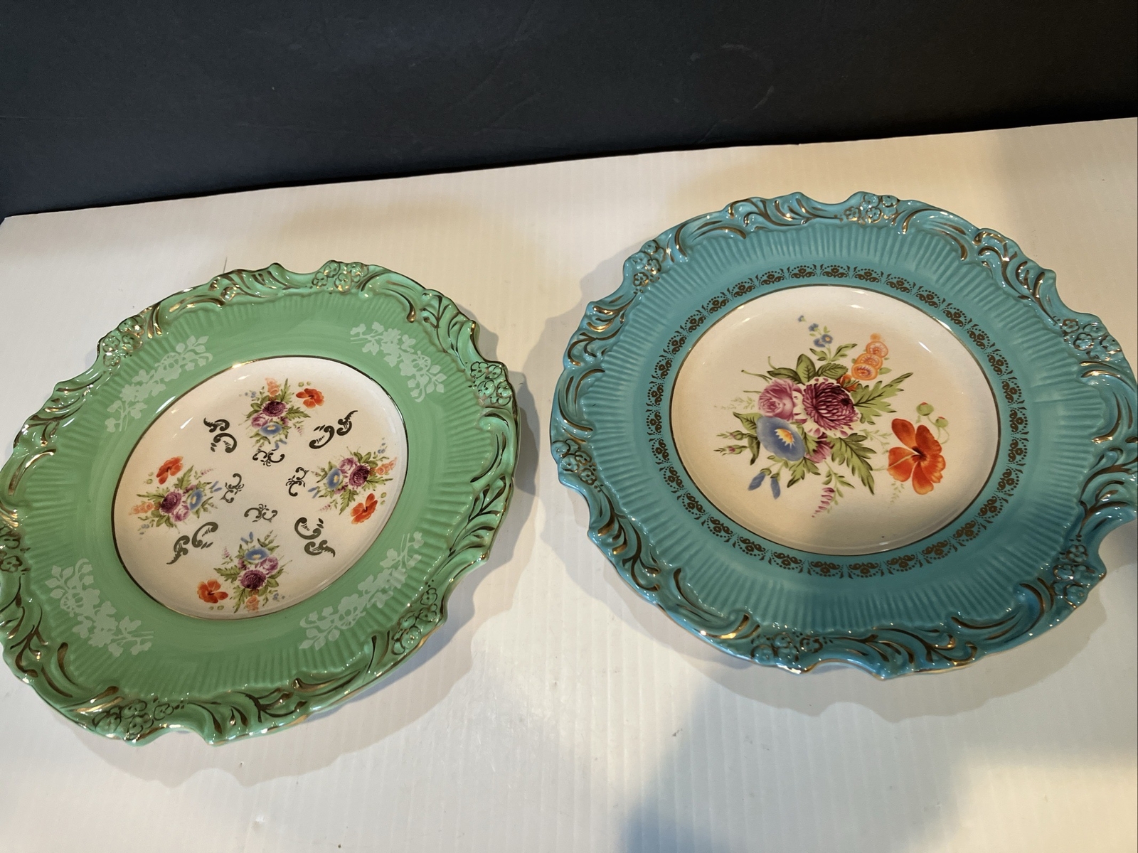2 - Anthropologie Victorian Beautiful Salad Plates 8 1/2" Scalloped | eBay