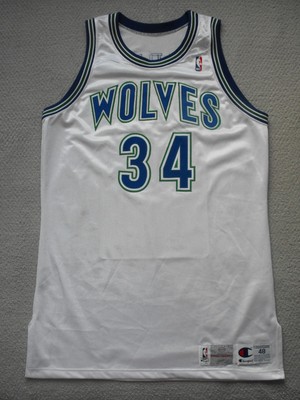 Isaiah Rider Jersey Champion Minnesota Timberwolves GameIssued ProCut ...