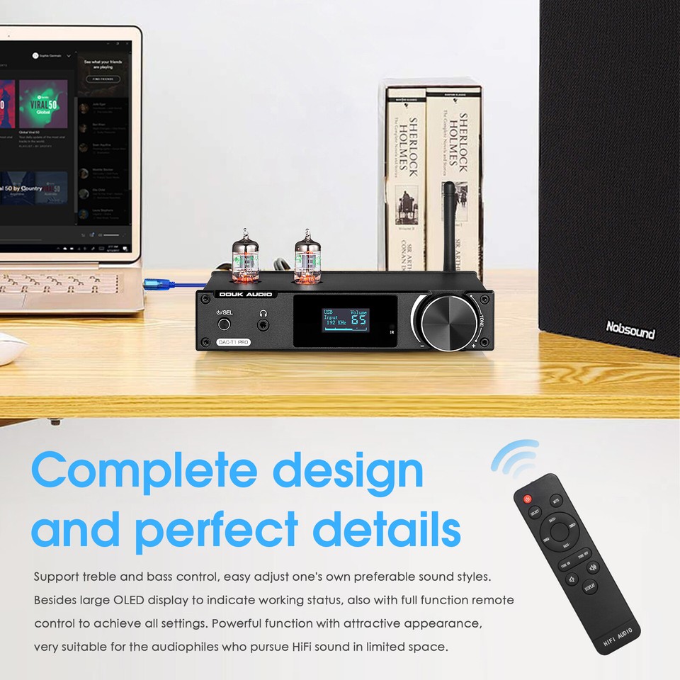 HiFi Bluetooth Tube Preamp S/PDIF USB DAC Speaker Receiver D/A Audio ...