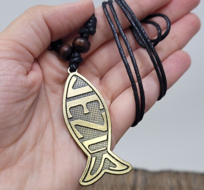 Jesus Fish necklace Ichthys fish necklace christian catholic necklace ...