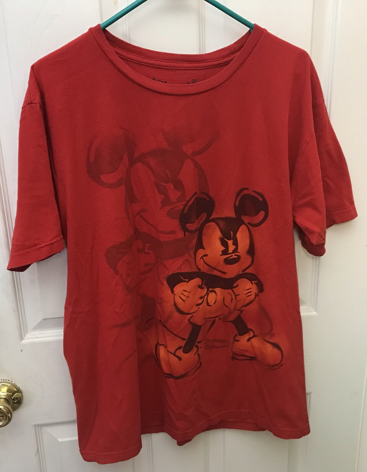 Disney Store Exclusive Organic Cotton Mickey Mouse red t shirt Large L ...