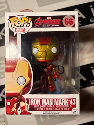 Robert Downey JR ACOA Autograph Signed Iron Man Funko Pop Marvel ...