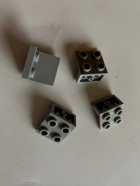LEGO Parts: Angled Bracket, 1x2 - 2x2, Inverted, #99207, Dk Bluish Gray ...