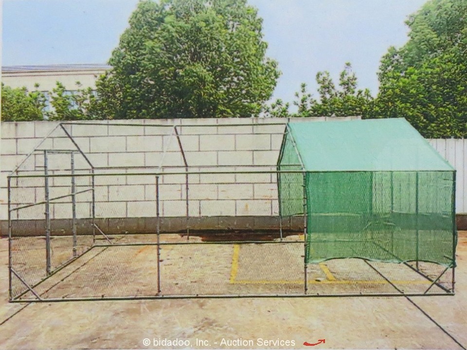 AllMetal K2010 20' x 10' Chicken Coop Farm Barn Wire Pen Galvanized ...