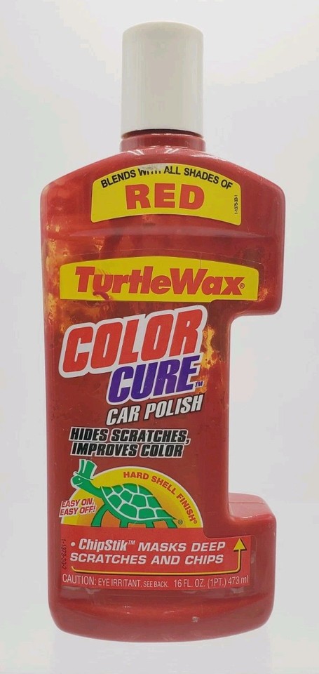 Vintage Turtle Wax Color Cure Red Car Polish 16oz Half Full Chipstik ...