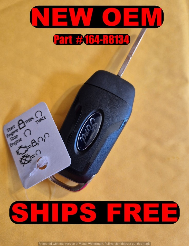 NEW OEM 2015-22 FORD F-150 F-250 REMOTE START FLIP KEY 164-R8134 N5F ...