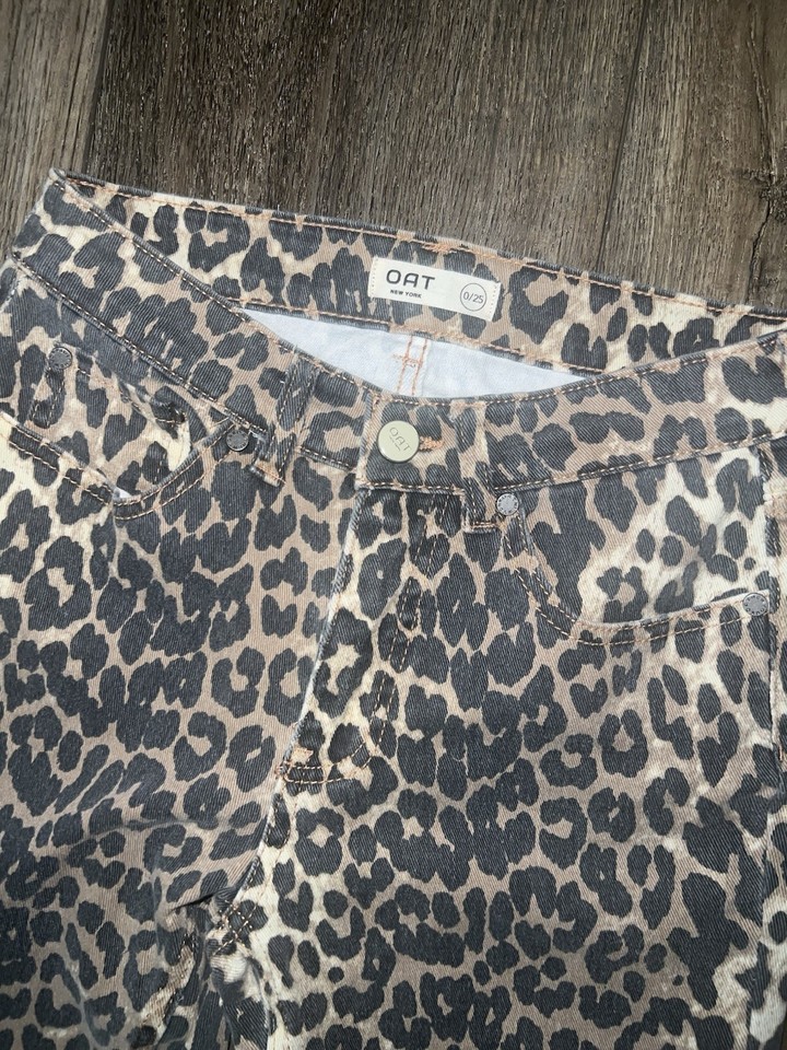 Leopard Print Straight Leg Jeans | eBay