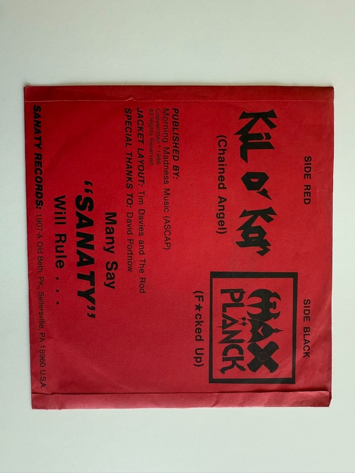 Kil D Kor Max Planck Northwest Connection 7" US Private Heavy Metal ...