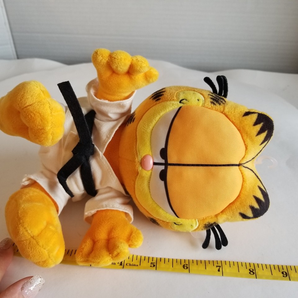 GARFIELD Fat Tabby Cat KARATE OUTFIT Stuffed Plush Toy Dressed Plushie ...