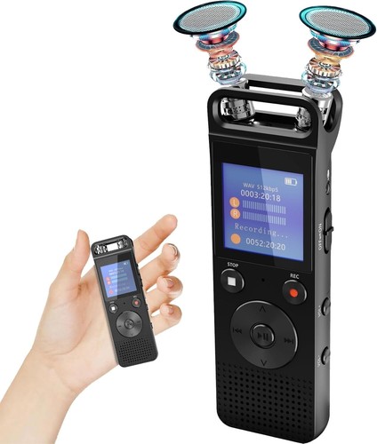 Digital Voice Recorder, Voice Recorder with ANC Smart Chip, 32GB ...