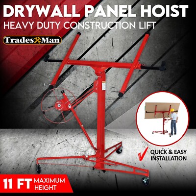 11FT Drywall Panel Lifter Gyprock Plasterboard Sheet Board Hoist Lift ...