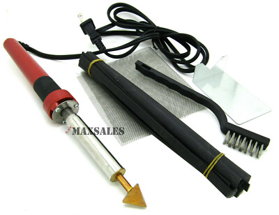 80 Watt Iron PLASTIC WELDING KIT TPO TEO PP Rod Mesh Auto Welder Repair ...