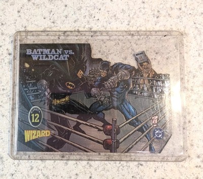 Batman vs Wildcat Die Cut Chromium Promo Card #12 Wizard Magazine NM DC ...