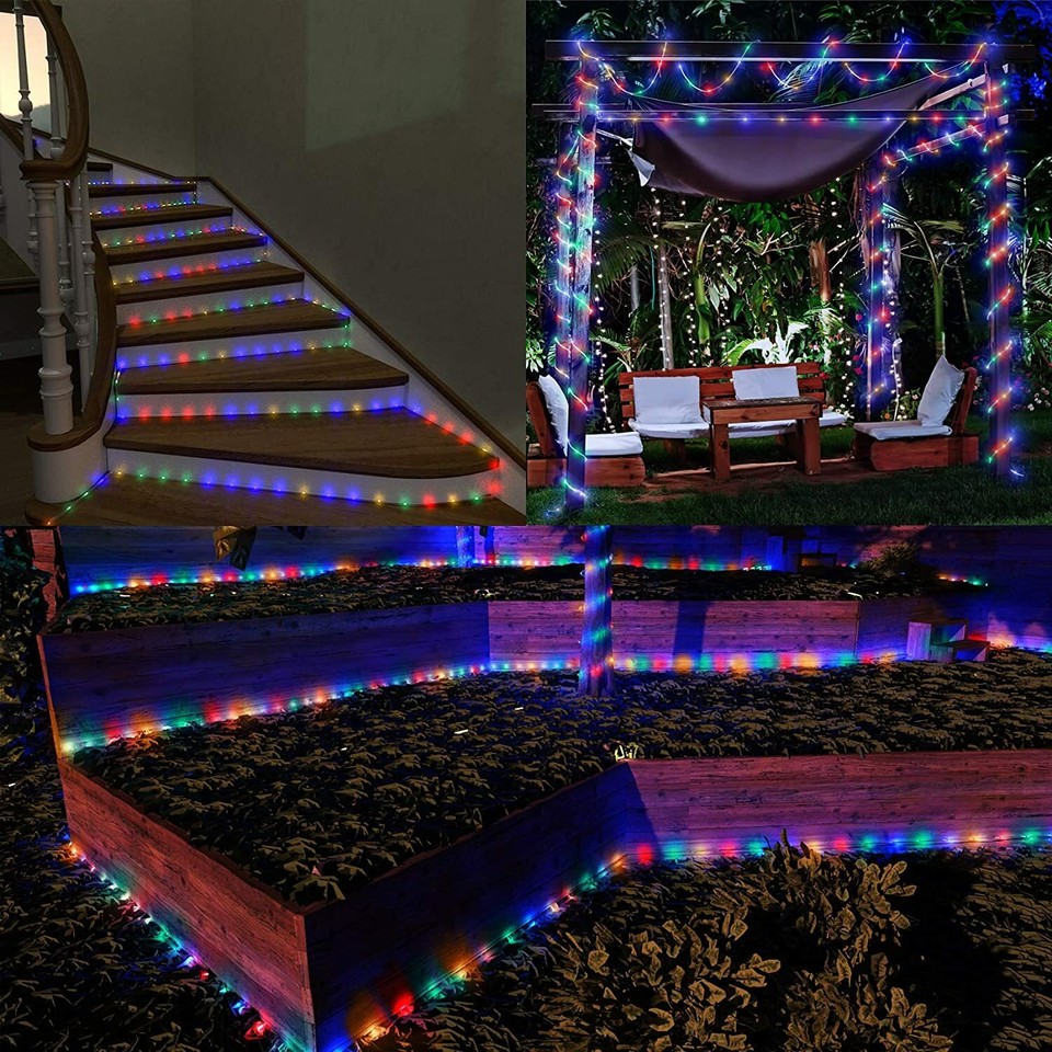 Solar String Lights Outdoor Rope Lights 100 LED For Garden Fence Yard ...