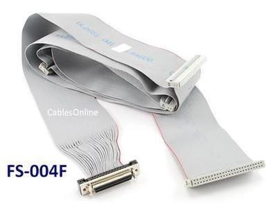 69" SCSI 50-Pin IDC50 4-Drive Cable w/ External SCSI-2 HPDB50 Female ...