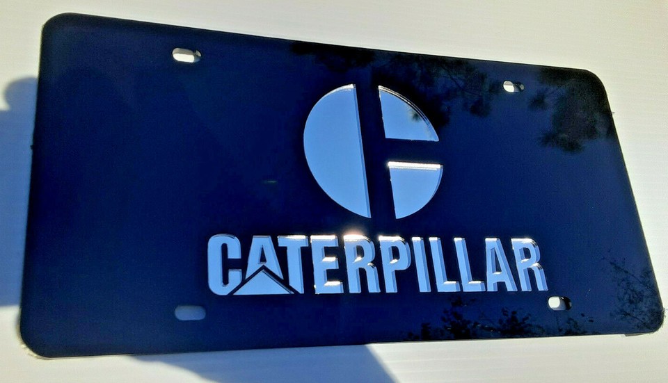 Caterpillar #2 Acrylic Mirror License Plate Auto Tag nice | eBay