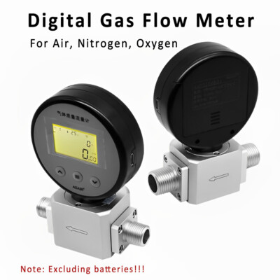 Digital Portable Gas Flow Meter Gas Mass Air Nitrogen Oxygen Flow Rate ...