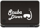 Scuba Diver Decal Diving Sticker dive snorkel mask tanks Fins F1068 | eBay