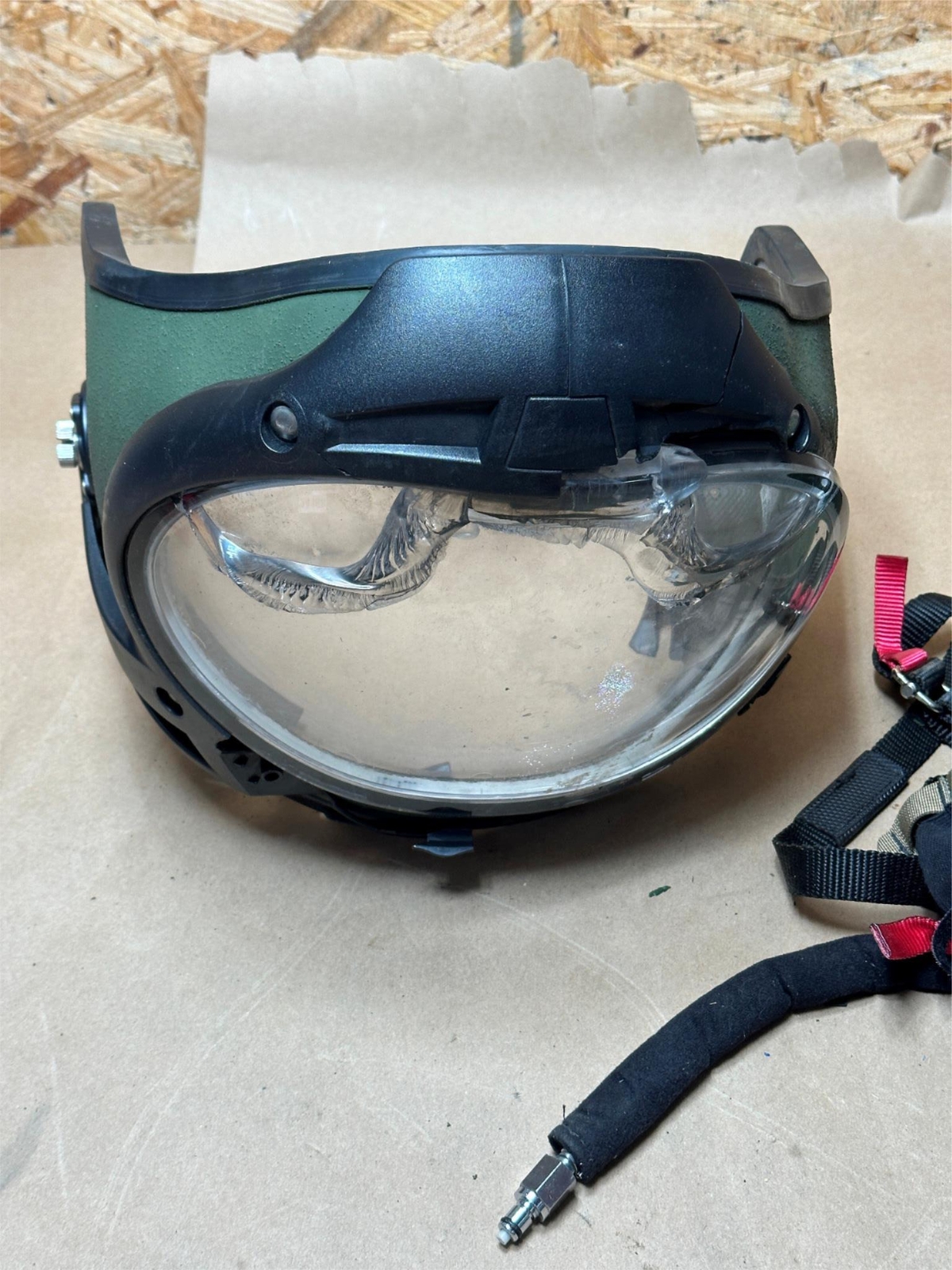 Med-Eng EOD 10 Bomb Suit Helmet Broken AS-IS Olive Green 4980200 ...