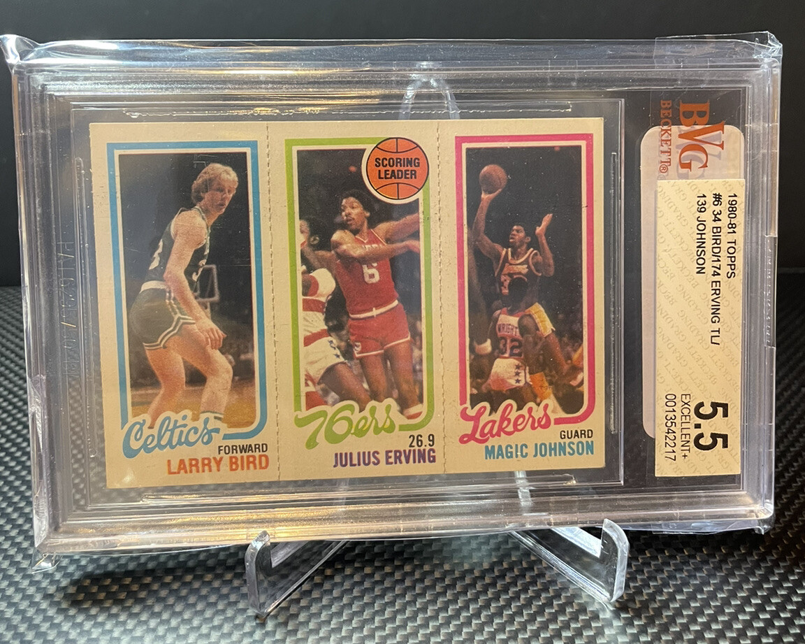 1980 - 1981 Topps Basketball Larry Bird/ Julius Erving/ Magic Johnson ...