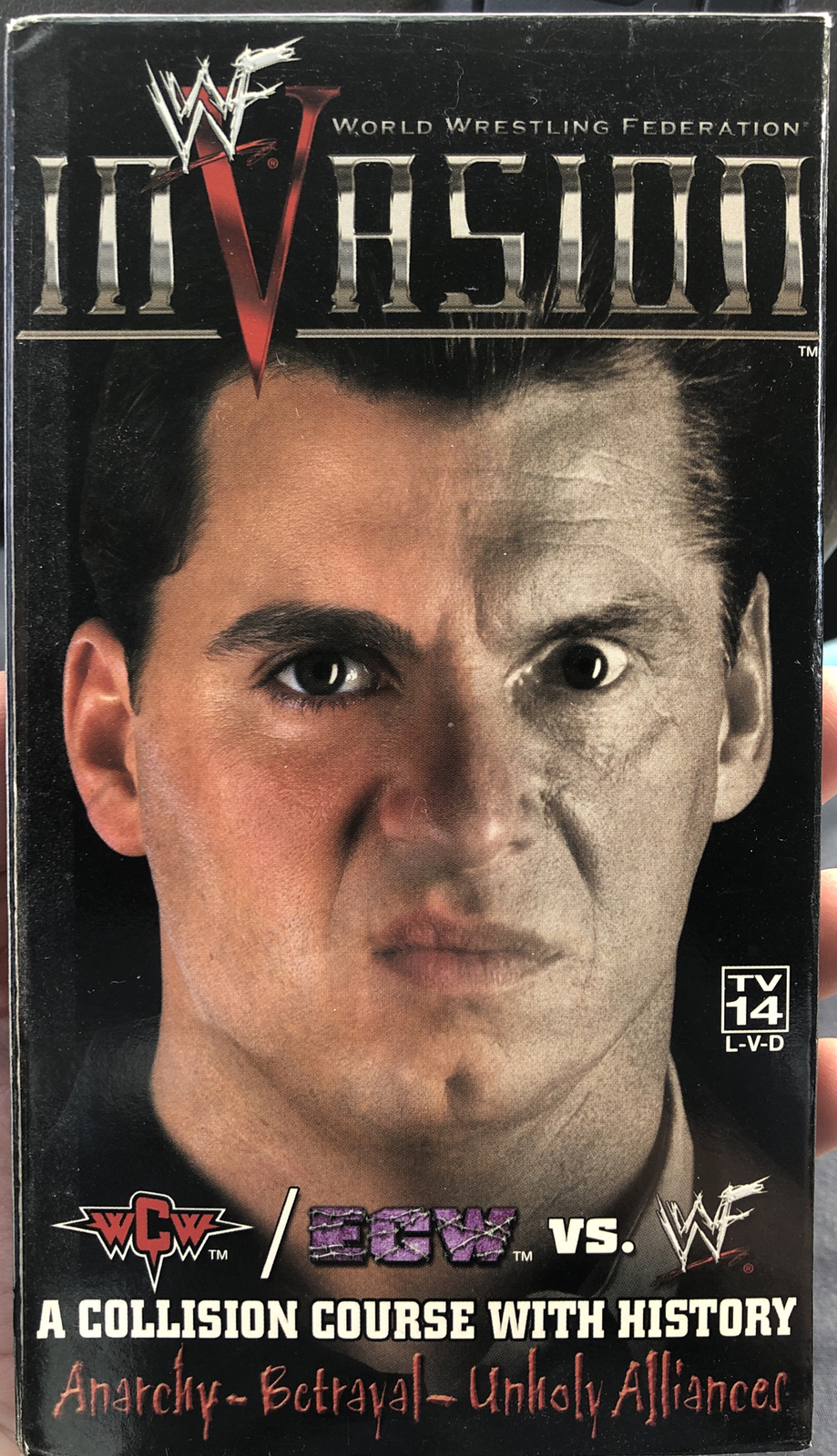 WWF - Invasion 2001 (VHS, 2002) WCW/ECW vs WWF DDP Booker T Austin ...