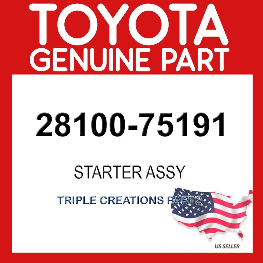 Toyota Genuine 2810075191 Starter Assy 28100-75191 OEM | eBay
