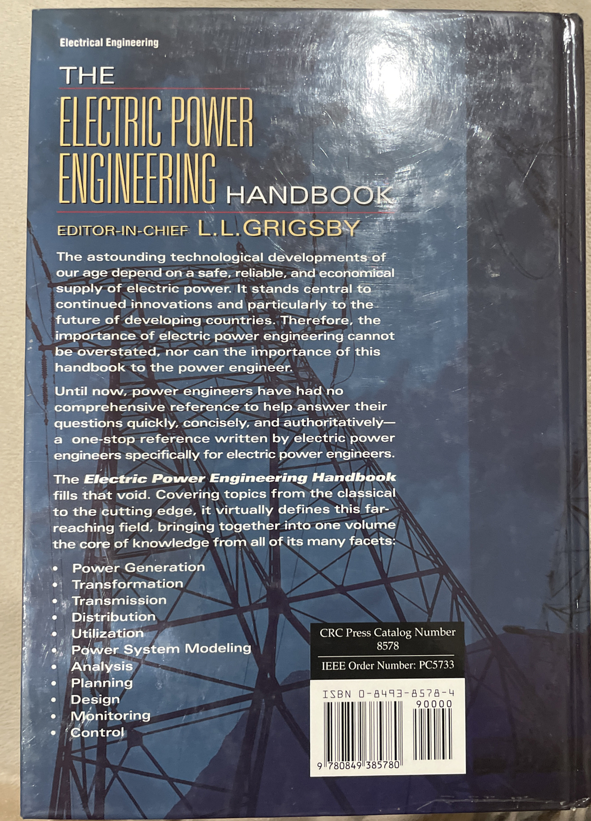 The Electric Power Engineering Handbook by L. L. Grigsby (2000 ...