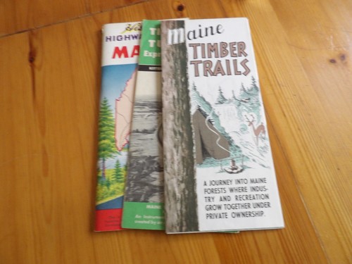 3 Vintage Maine Tourist Brochures Timber Trails, Highway Trails, Maine ...