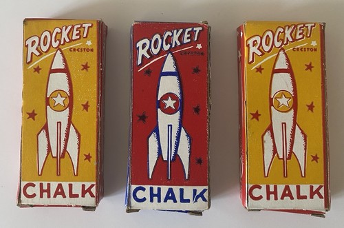 3 Classic boxes of 1950's ROCKET CHALK #33 | eBay
