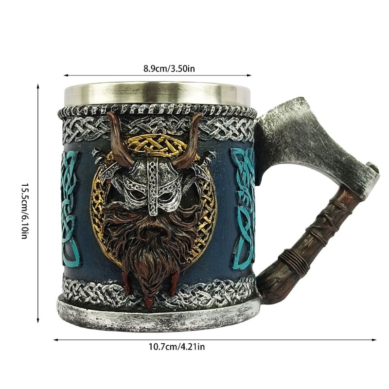 Medieval Drinking Cup with Steel Insert Gothic Pirate Beer Mug ...