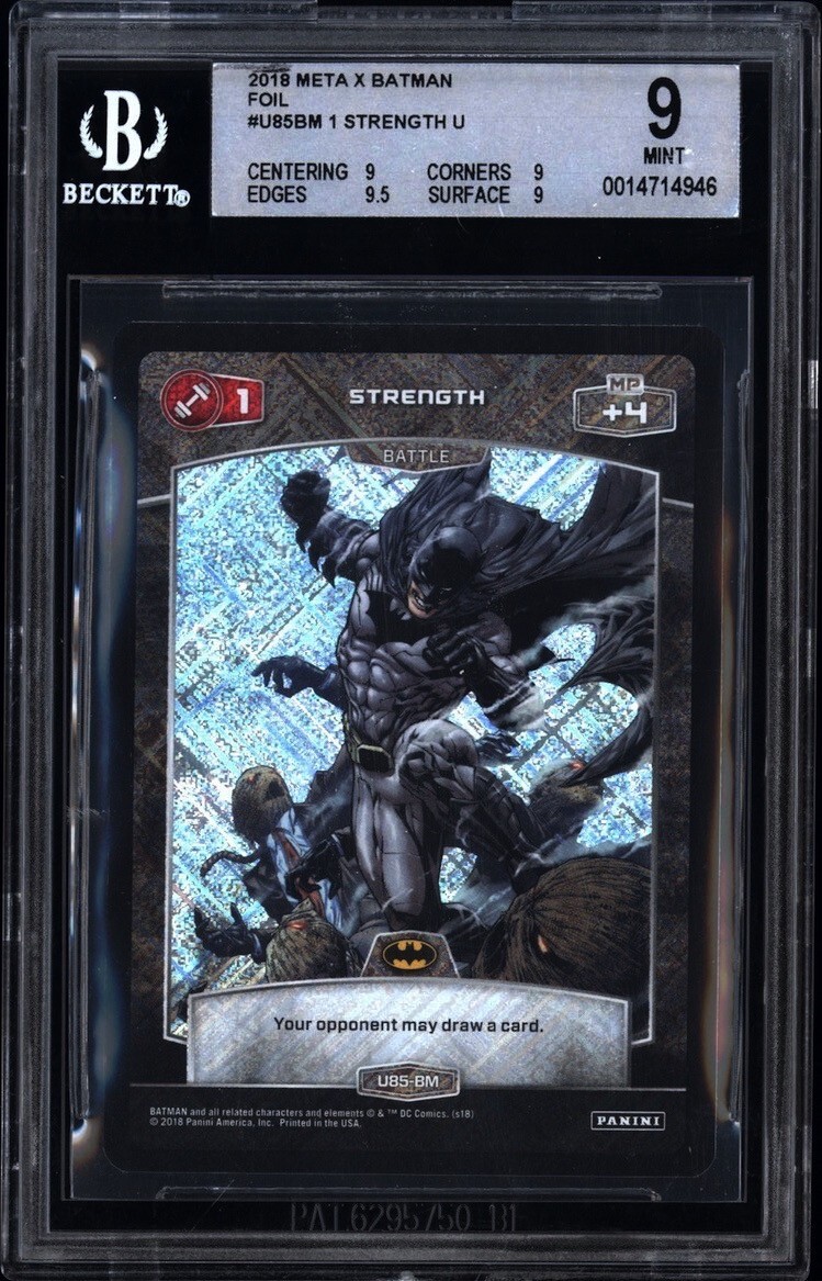 2018 MetaX: Batman Foil #U85BM Strength BGS 9 w/ 9.5 Mint Pop 1 Graded ...