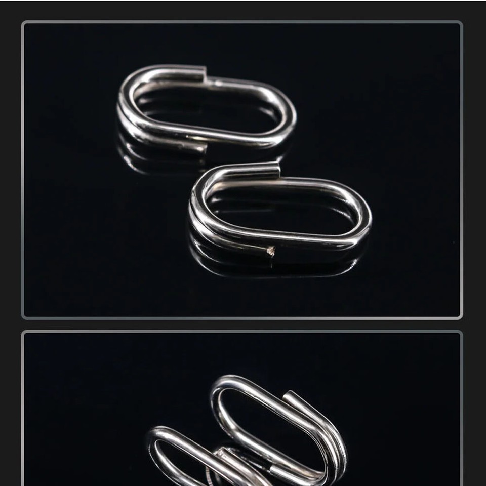 Oval Split Rings Fishing Connector Loop Stainless Steel Various Sizes | eBay UK