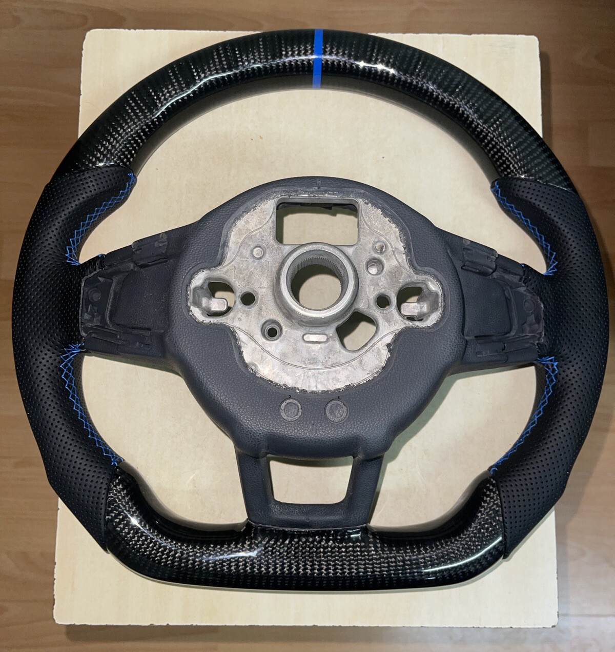 VW Golf R Flat bottom Carbon Fiber Steering Wheel Automatic 2013-2020 ...