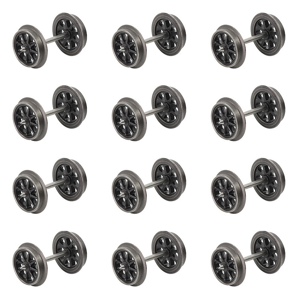 8pcs HO Scale 36" Metal Wheels Plastic Spoke 1:87 Railway Wheelsets | eBay