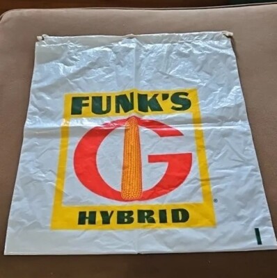 Funk's G Hybrid Seed Corn Bag Colorful Plastic Draw String Sack Bag | eBay