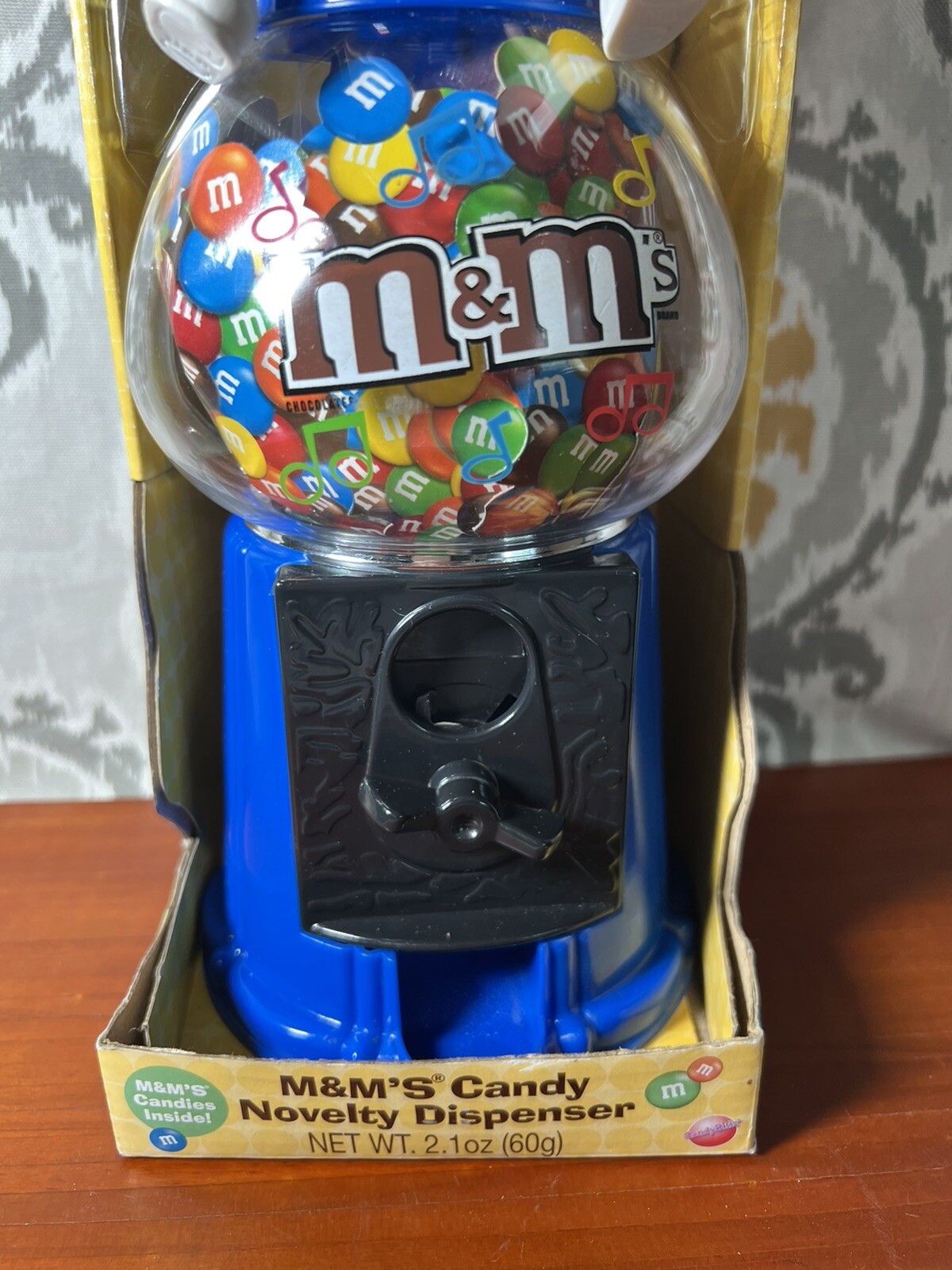 M&M’s Candy Novelty Dispenser Coin Bank Blue M&M W/Saxophone Collector ...