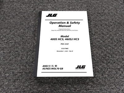 JLG 400S HC3 460SJ HC3 Telescopic Boom Lift PVC 2107 Safety User ...