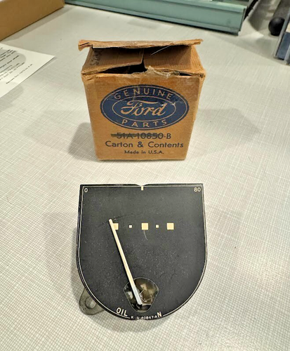 1946 -47 Ford OEM NOS Flathead Custom 80 lb Oil Pressure Gauge 51a-9273 ...