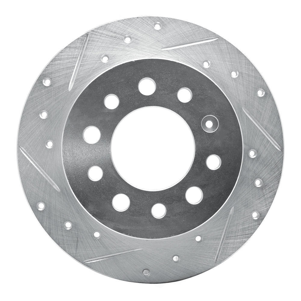 Disc Brake Rotor-Brake Rotor - Drilled And Slotted - Silver Rear Left ...