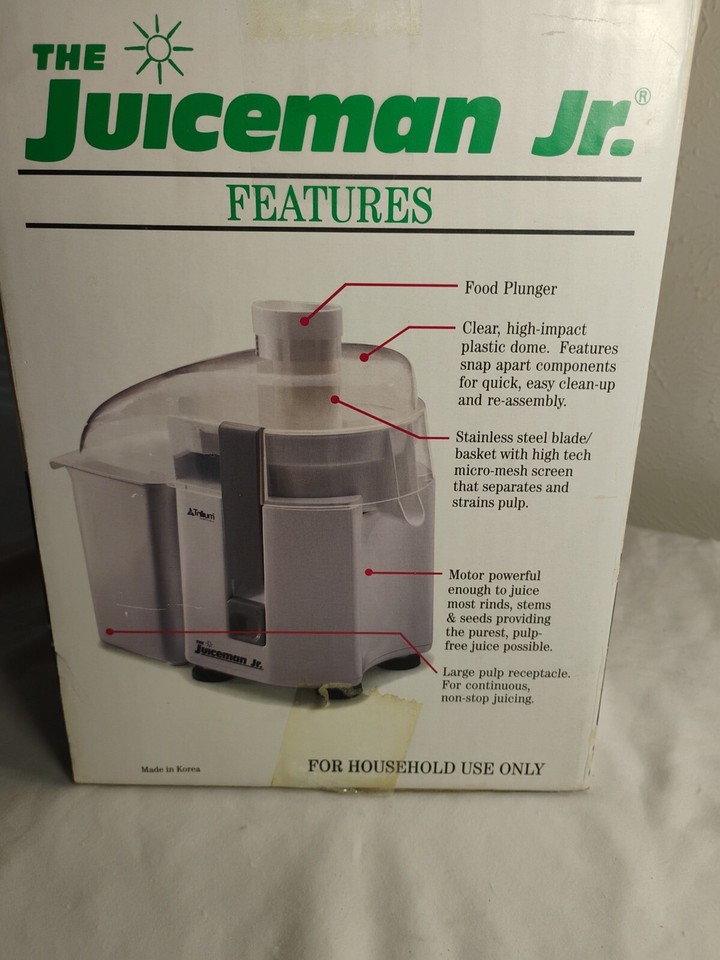 THE JUICEMAN JR, MODEL TR-100A Automatic Juice Extractor | eBay