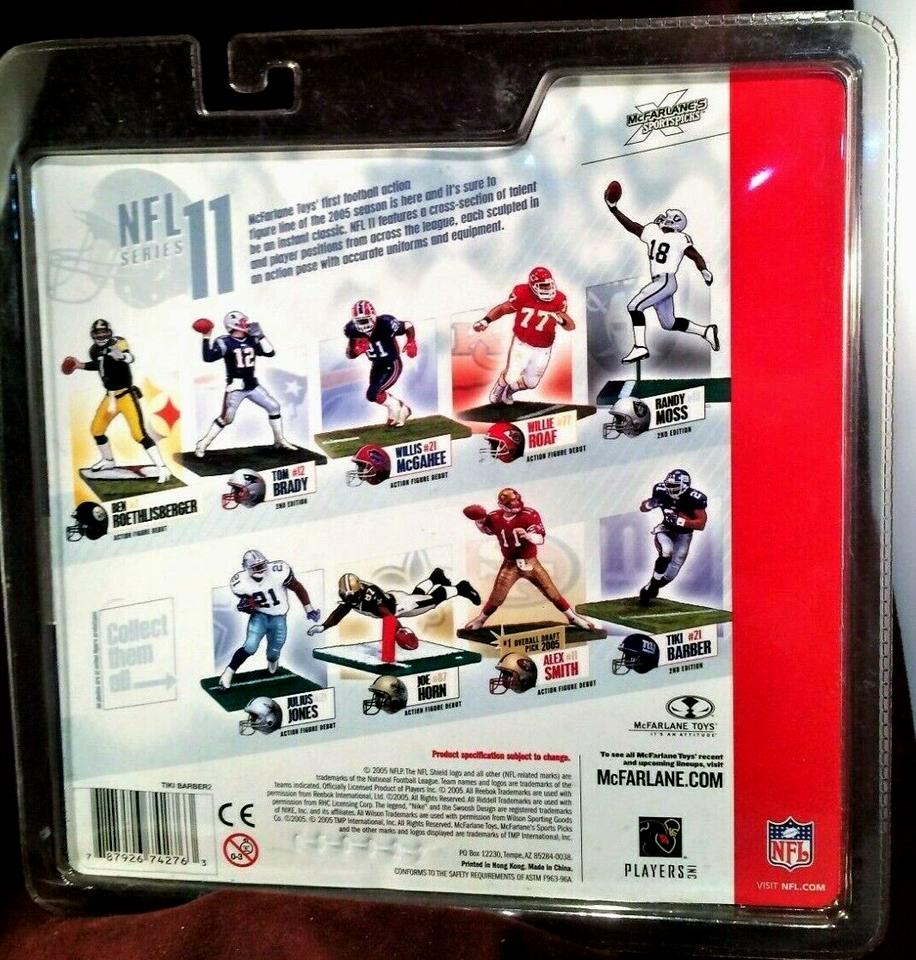 New York Giants Tiki Barber McFarlane NFL Series 11 | eBay