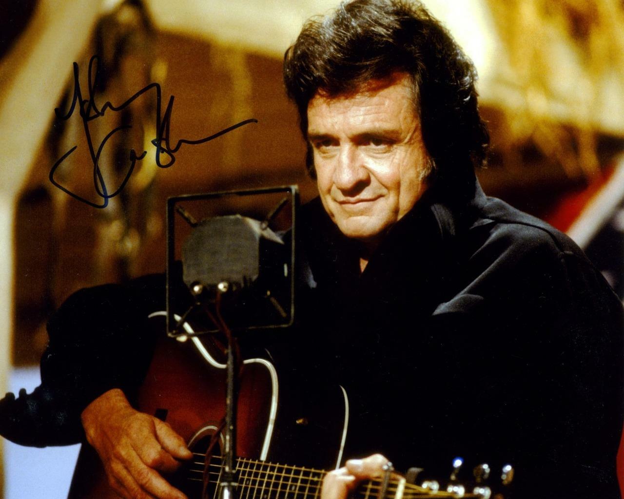 Johnny Cash SIGNED AUTOGRAPHED 10" X 8" REPRO PHOTO PRINT | eBay UK