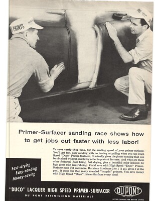 1957 DU PONT DUCO LACQUER AUTOMOTIVE VINTAGE SALES AD | eBay