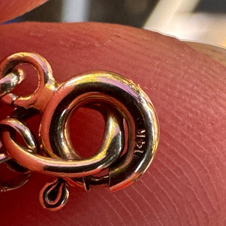 14K Gold Charm Anklet Key Bell Dangle Delicate Fine Jewelry Ankle ...