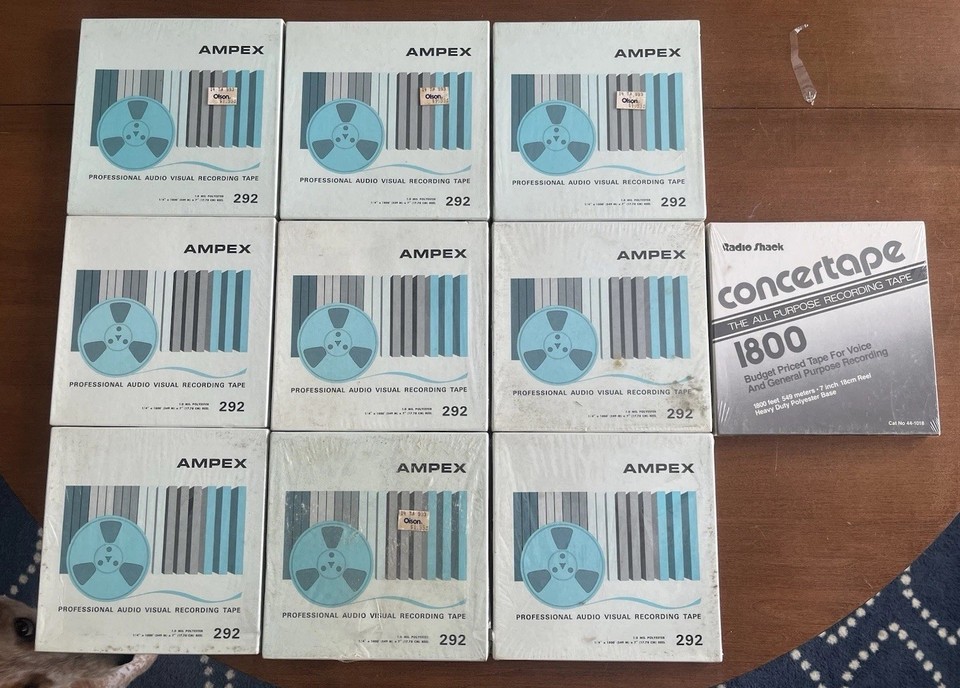 20 Sealed New Reel To Reel Lot Ampex 631 292 BASF DP 26 Scotch 175 NOS ...