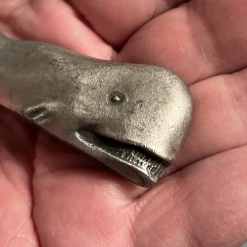 Hudson Pewter Whale Miniature Figurine Vintage Mid Century Signed EUC ...